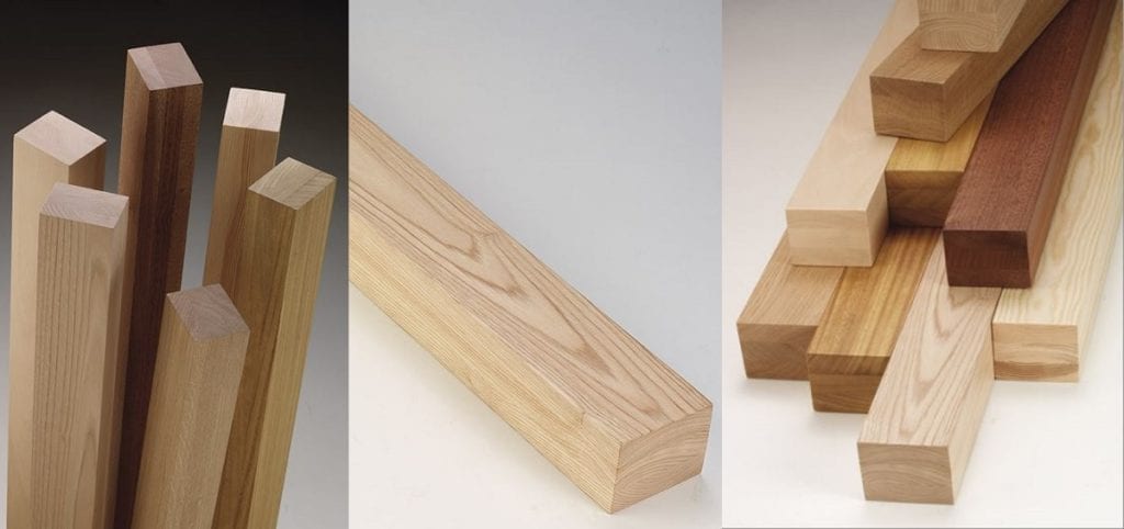 Perfiles laminados de madera de castaño | Maderea